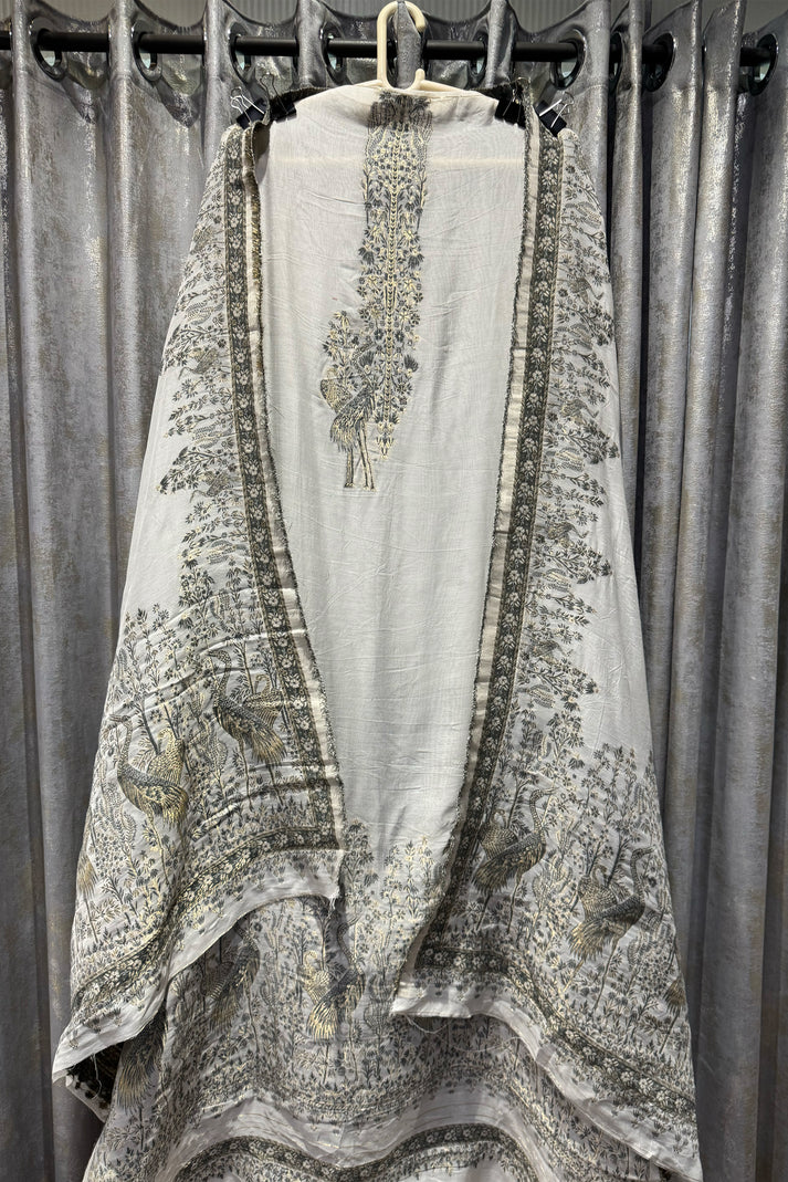 Chanderi Unstitched Woven Suit set – Charu Kapoor